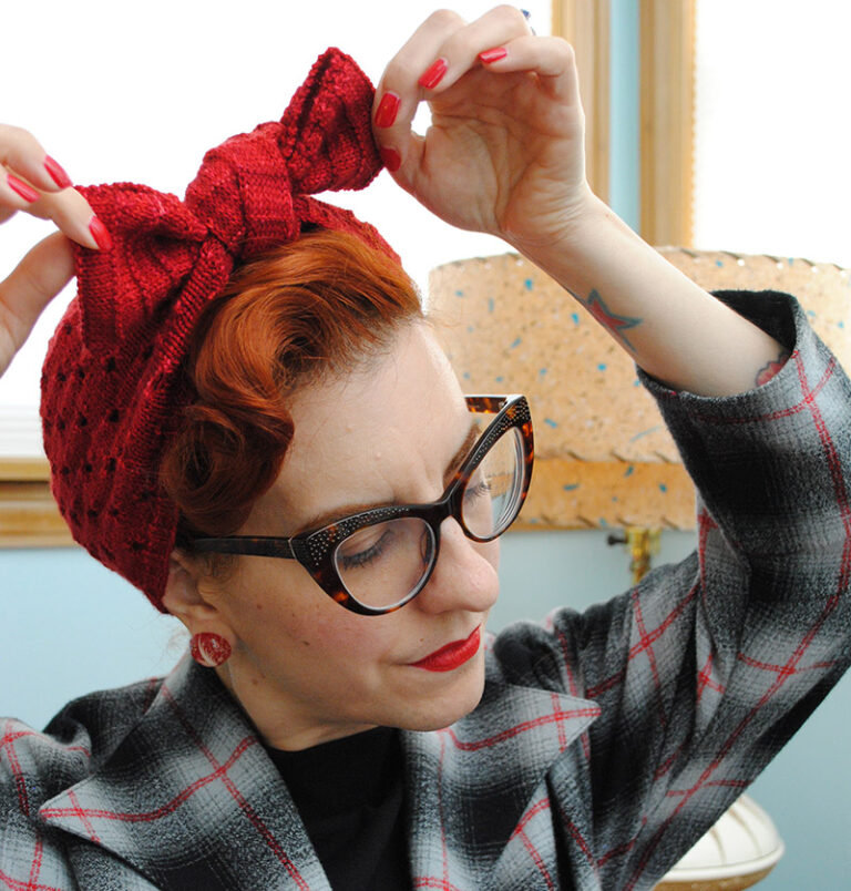 Grab and go knitting: an Angel Face turban - Tasha Could Make That